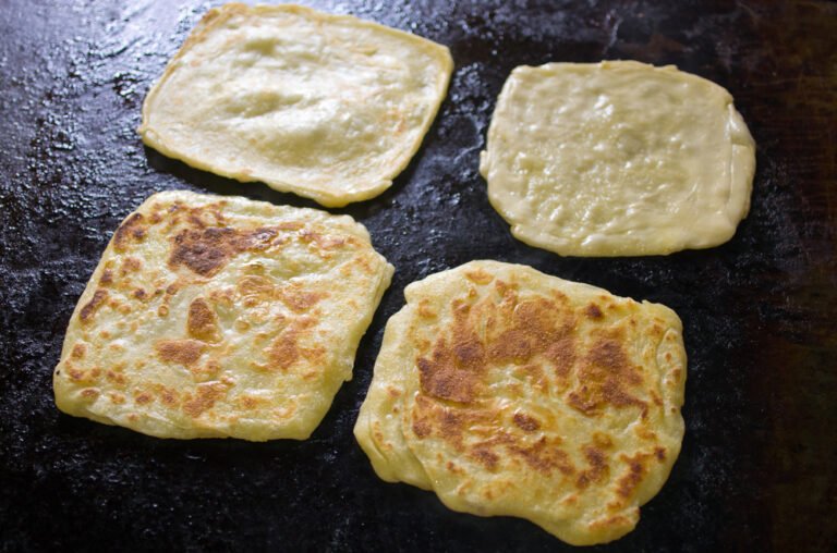 Rghaif - Msemen, Crispy Moroccan Pan Bread, Paratha, Flatbread