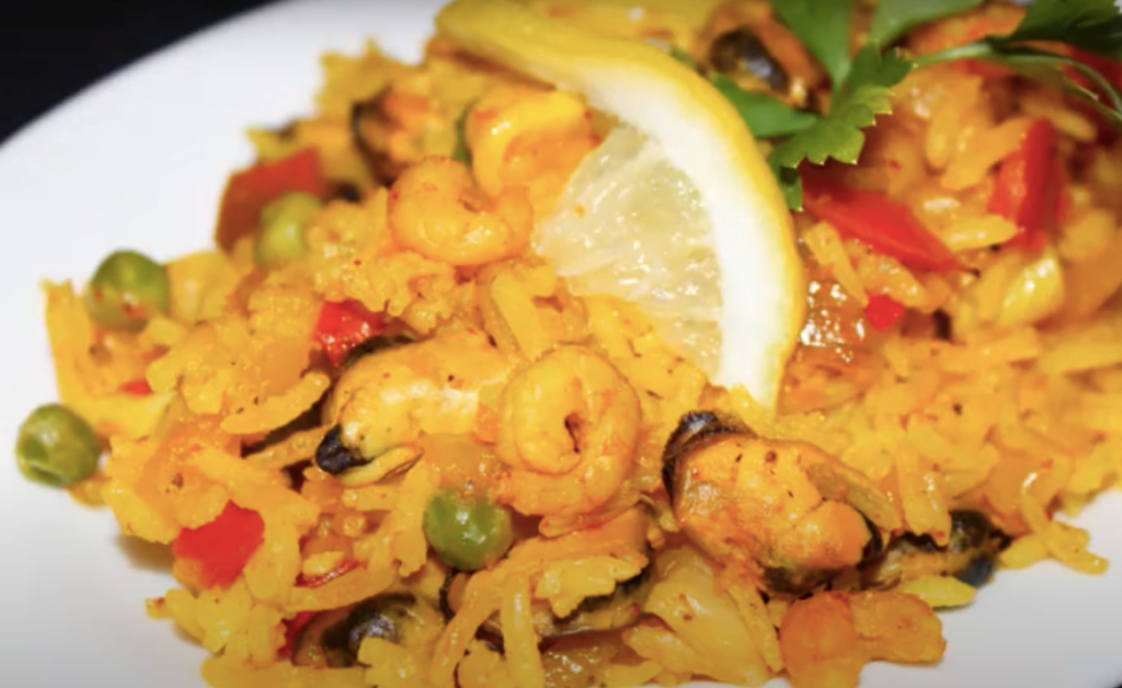 Paella - Moroccan Style Spanish Seafood Rice